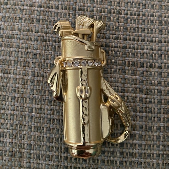 Ajc | Jewelry | Signed Ajc Golf Club Bag Brooch Pin | Poshmark